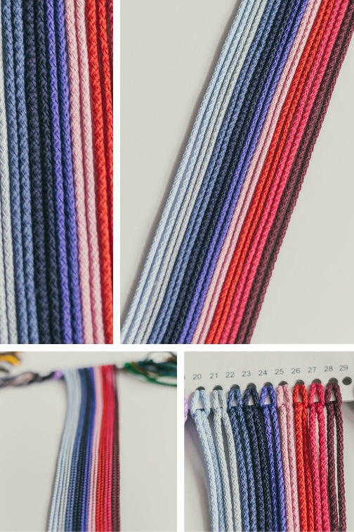 3mm macrame cord Blue and Red colors – MonoMey Studio