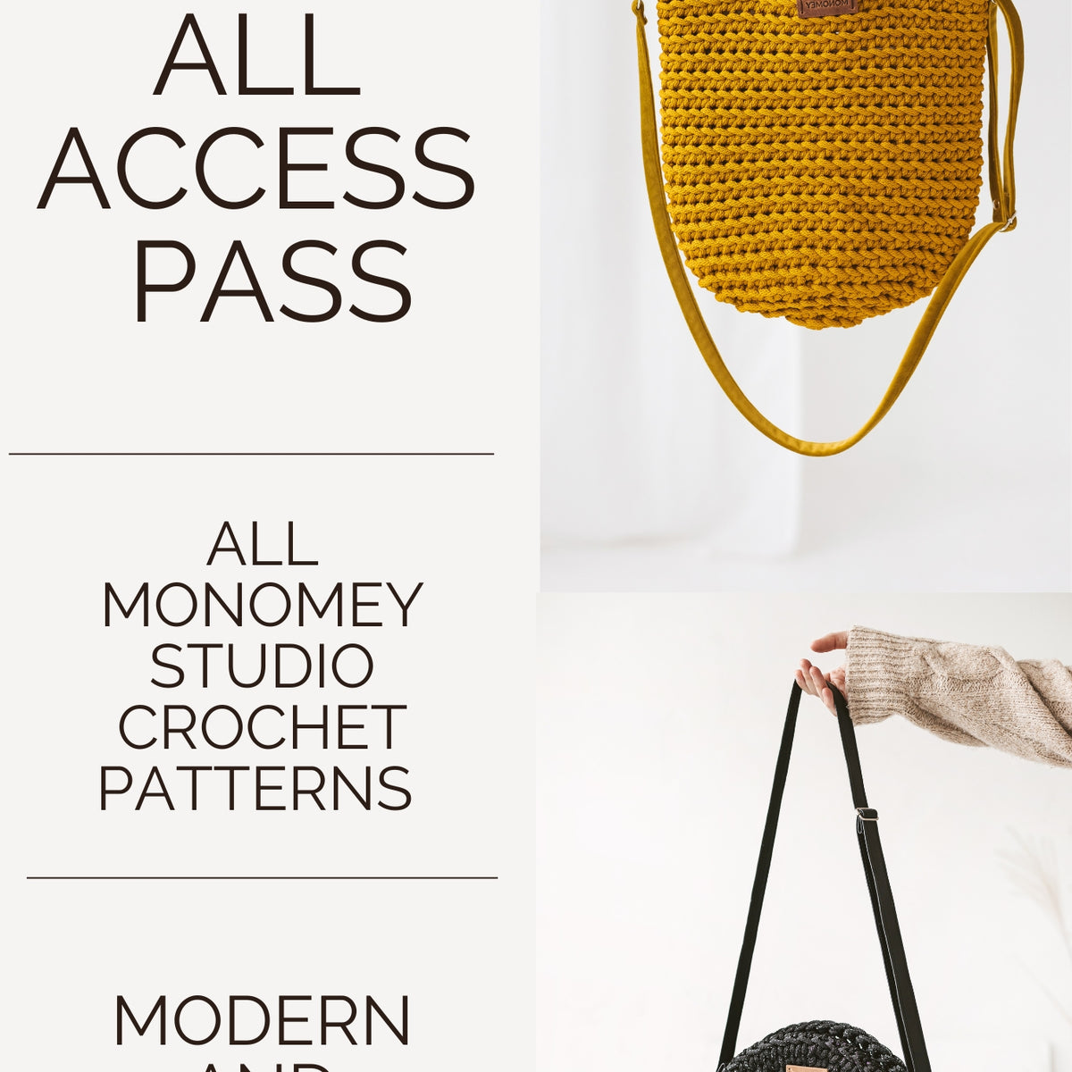 ALL ACCESS PASS mega bundle crochet patterns – MonoMey Studio