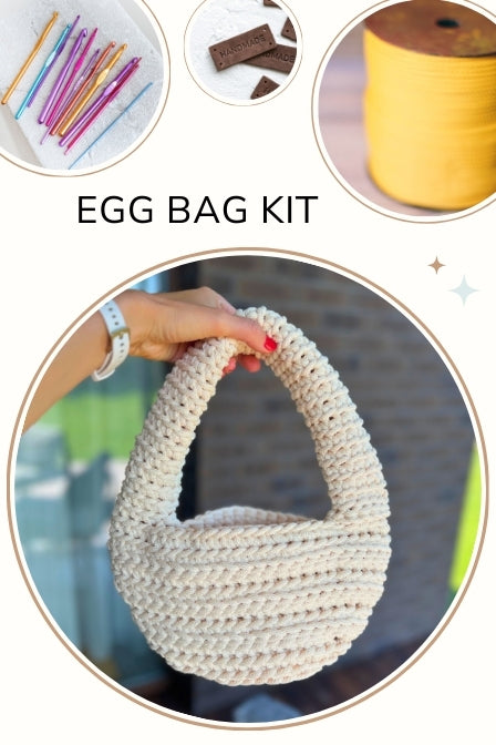 Crochet egg bag kit | MonoMey Studio