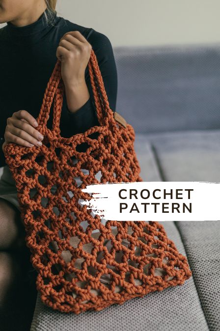 Black Crochet Tote Bag Pattern - Market Bag with Video Tutorial ...