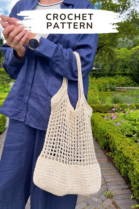Crochet mesh bag pattern | MonoMey Studio