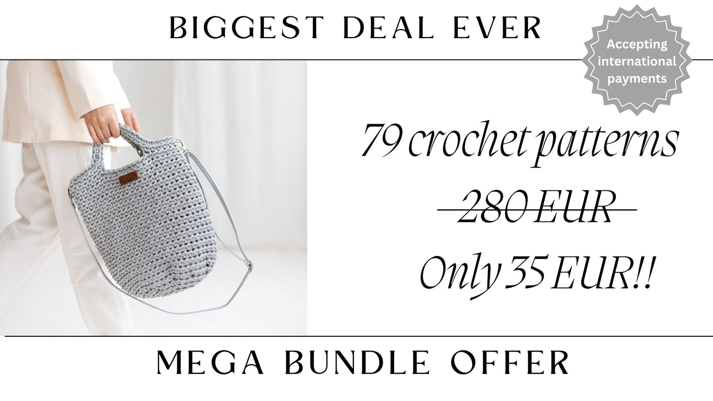 Black Crochet Bag Pattern - Written pattern and Video Tutorial – MonoMey Studio