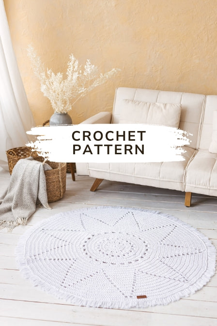 Round crochet rug pattern "Morning Bliss" – MonoMey Studio