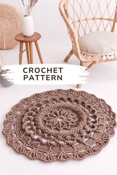 Round crochet rug pattern "Aphrodite love" + video tutorial – MonoMey ...